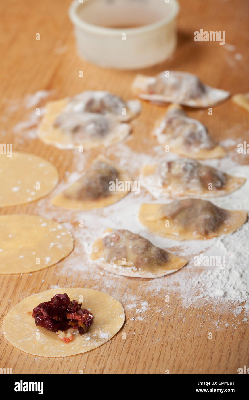 rolled out dough for making ravioli Stock Photo - Alamy