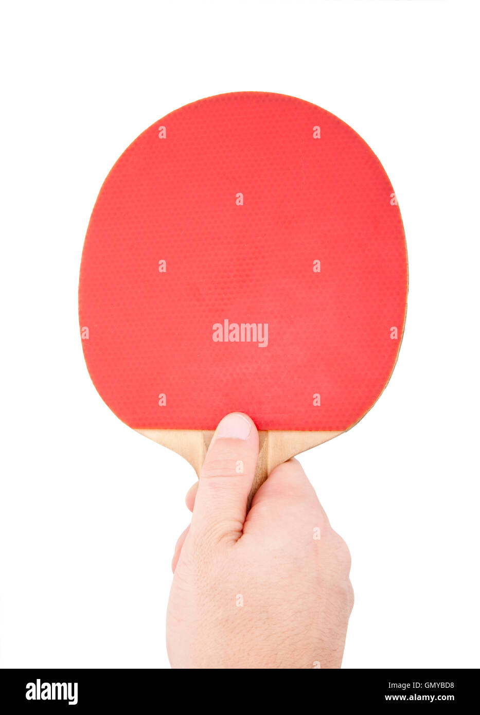 Red table tennis racket in the hand Stock Photo - Alamy