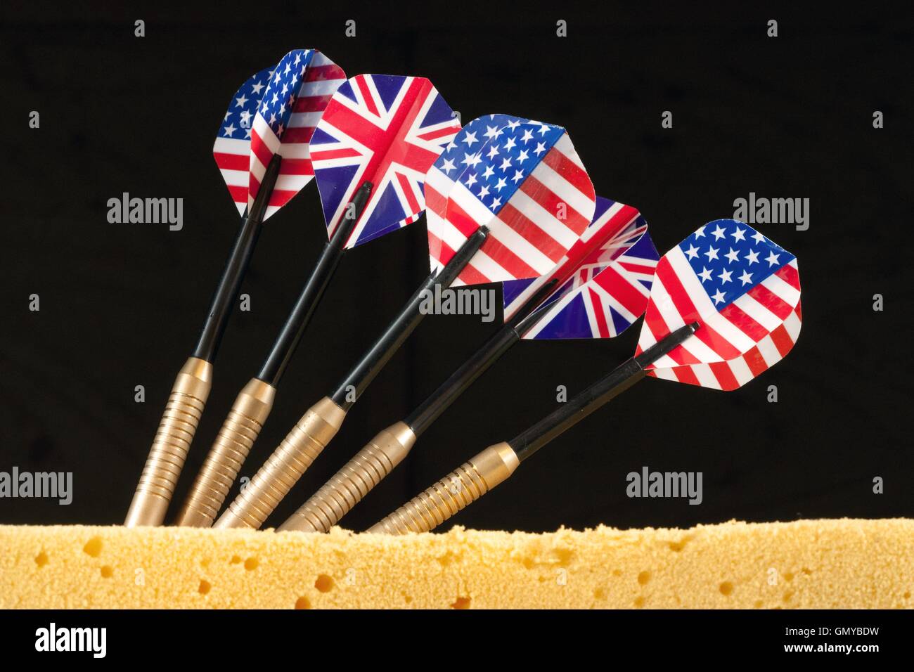 A bunch of darts Stock Photo - Alamy
