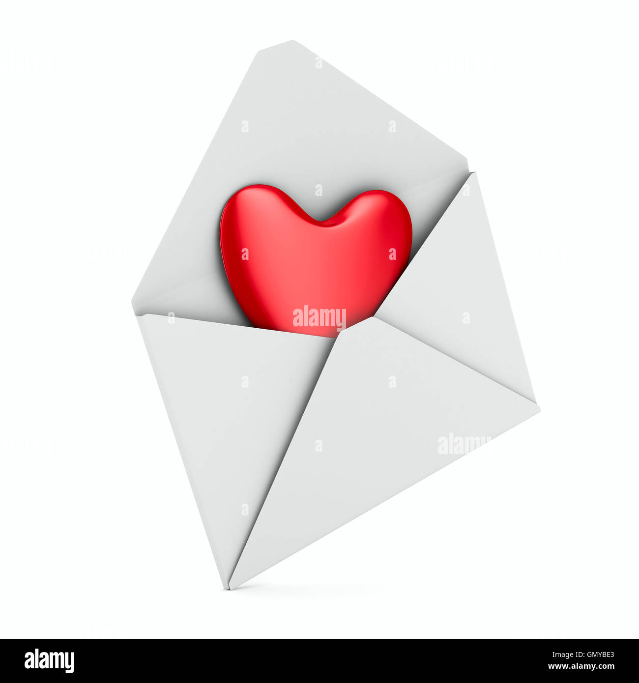 Blank envelope heart on Cut Out Stock Images & Pictures - Alamy