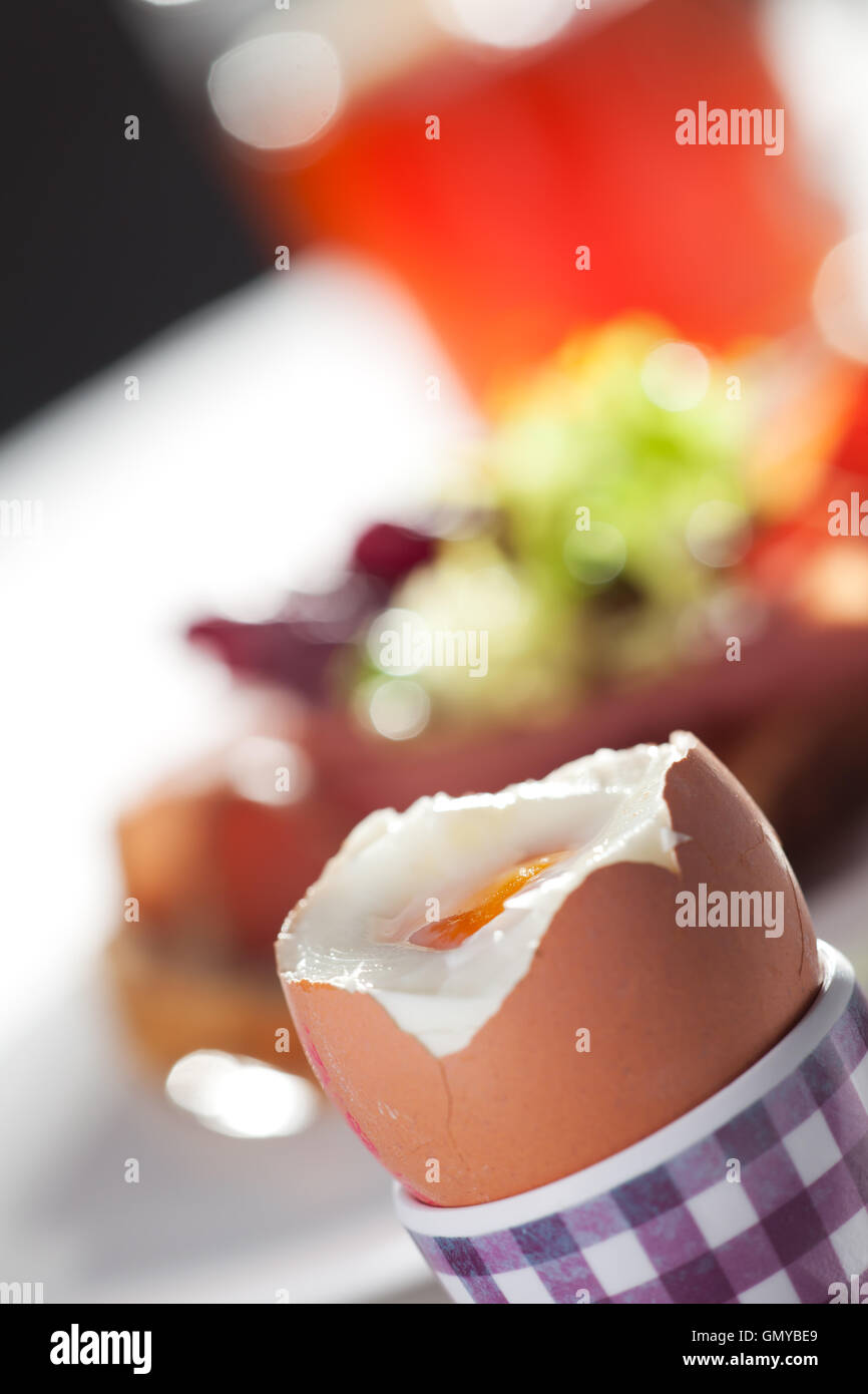 closeup of an open egg Stock Photo - Alamy