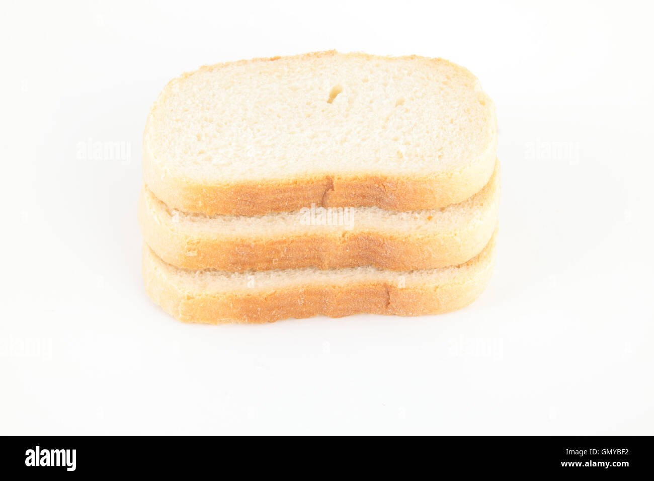 Stack of white bread isolated on white Stock Photo - Alamy