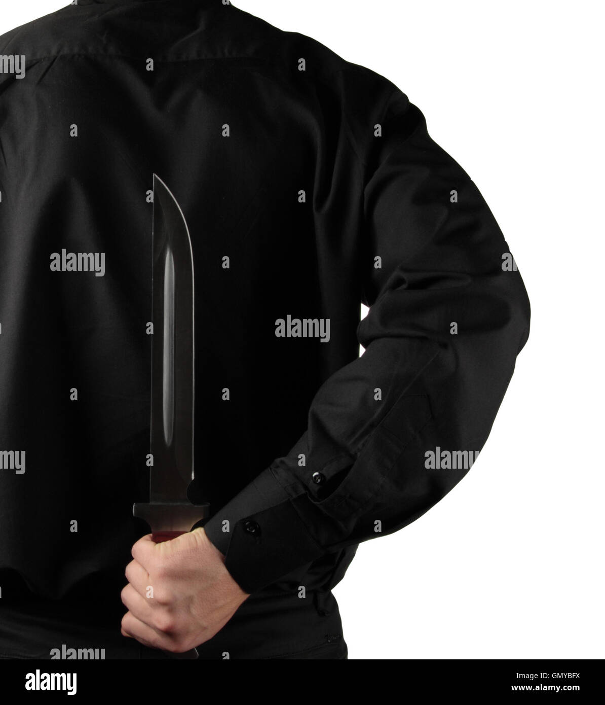 Holding Knife Behind His Back Stock Photo - Alamy