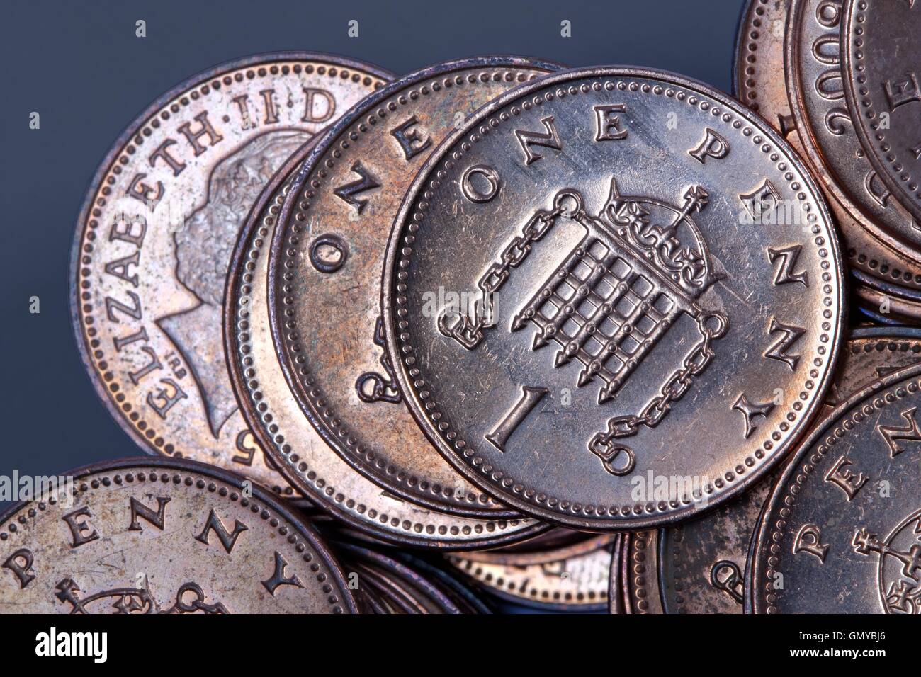 Penny macro uk coin pence one copper hi-res stock photography and ...