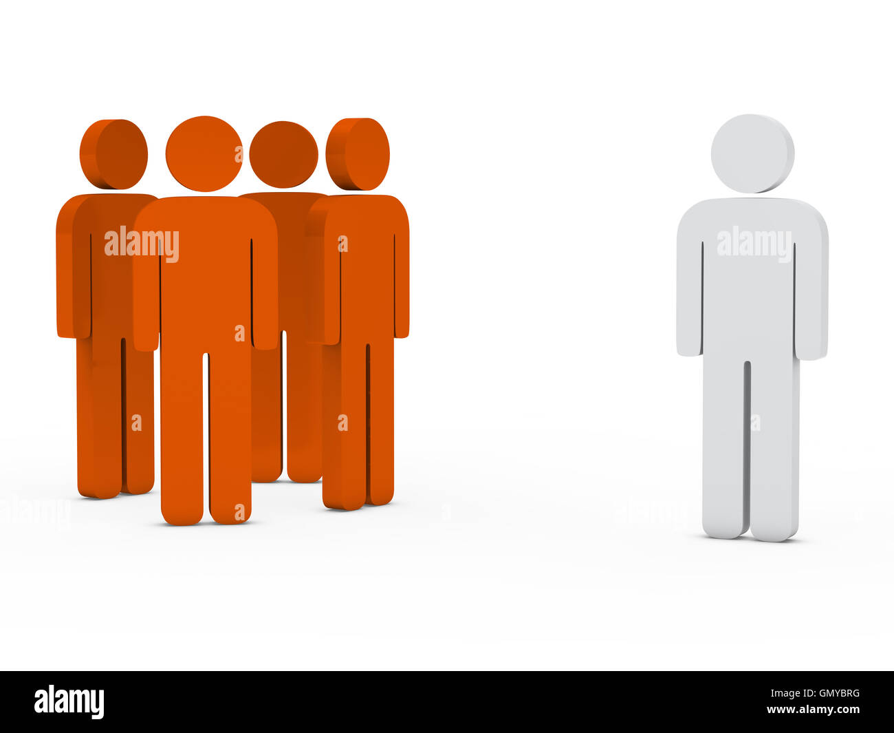 3d business team white success leader orange hi-res stock photography ...