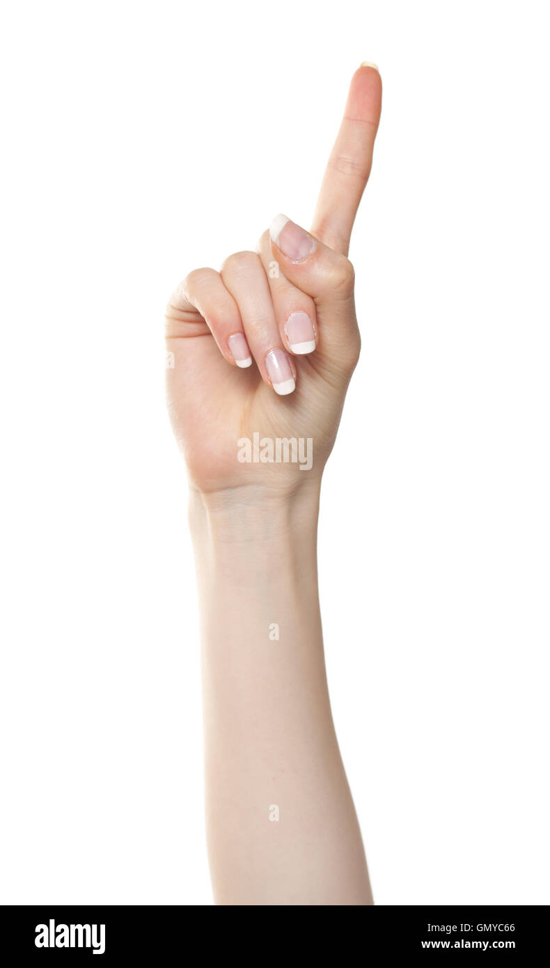 Woman hand number one Stock Photo - Alamy