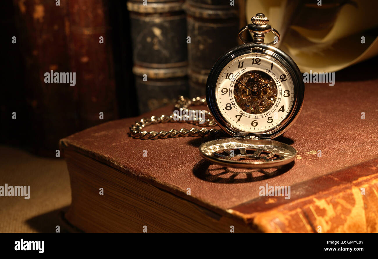 Watch And Books Stock Photo - Alamy