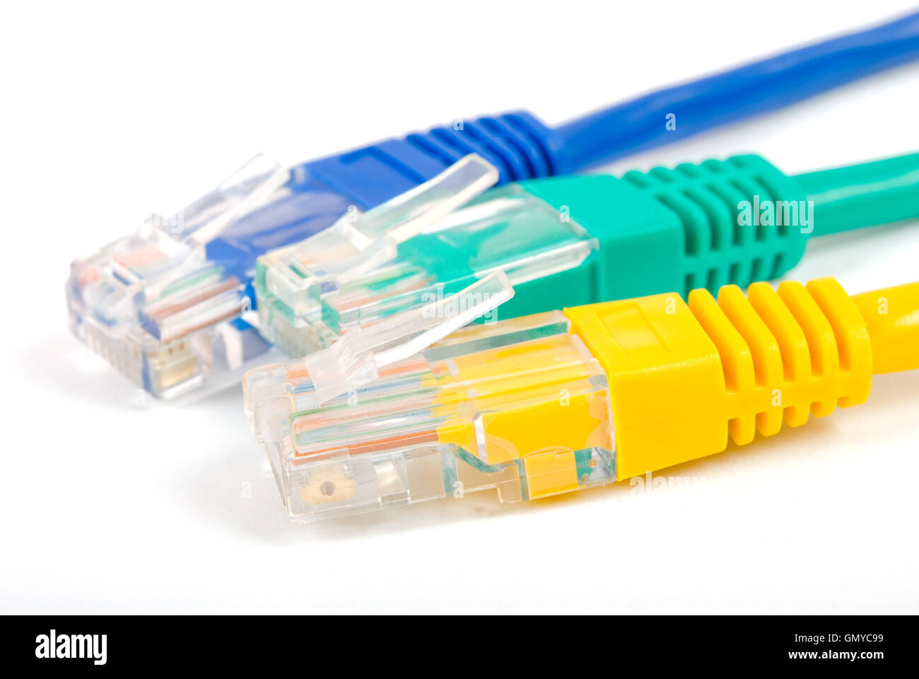 Network chaos colorful cables hi-res stock photography and images - Alamy