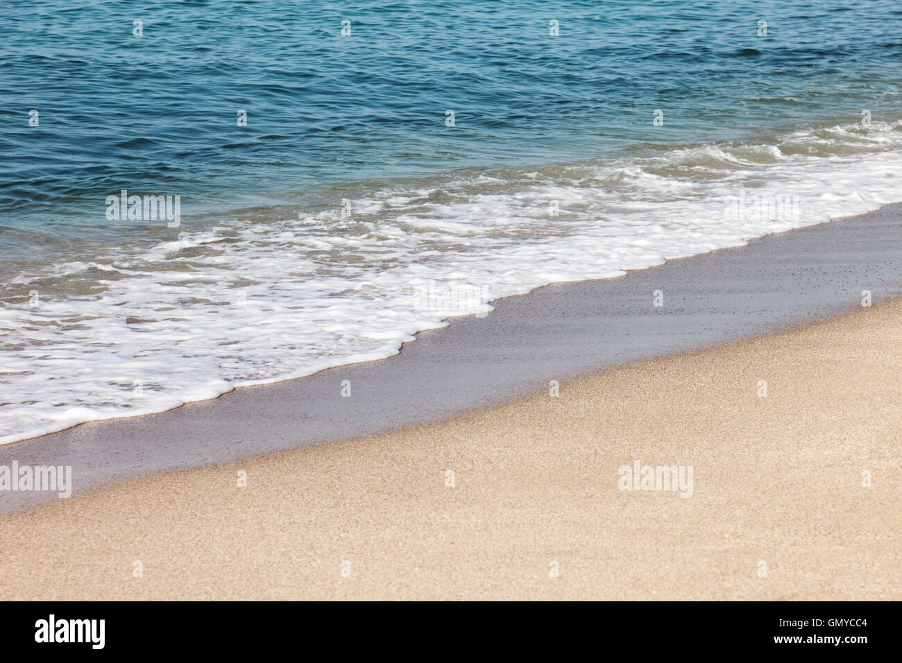 Blue sea sand beach Stock Photo - Alamy