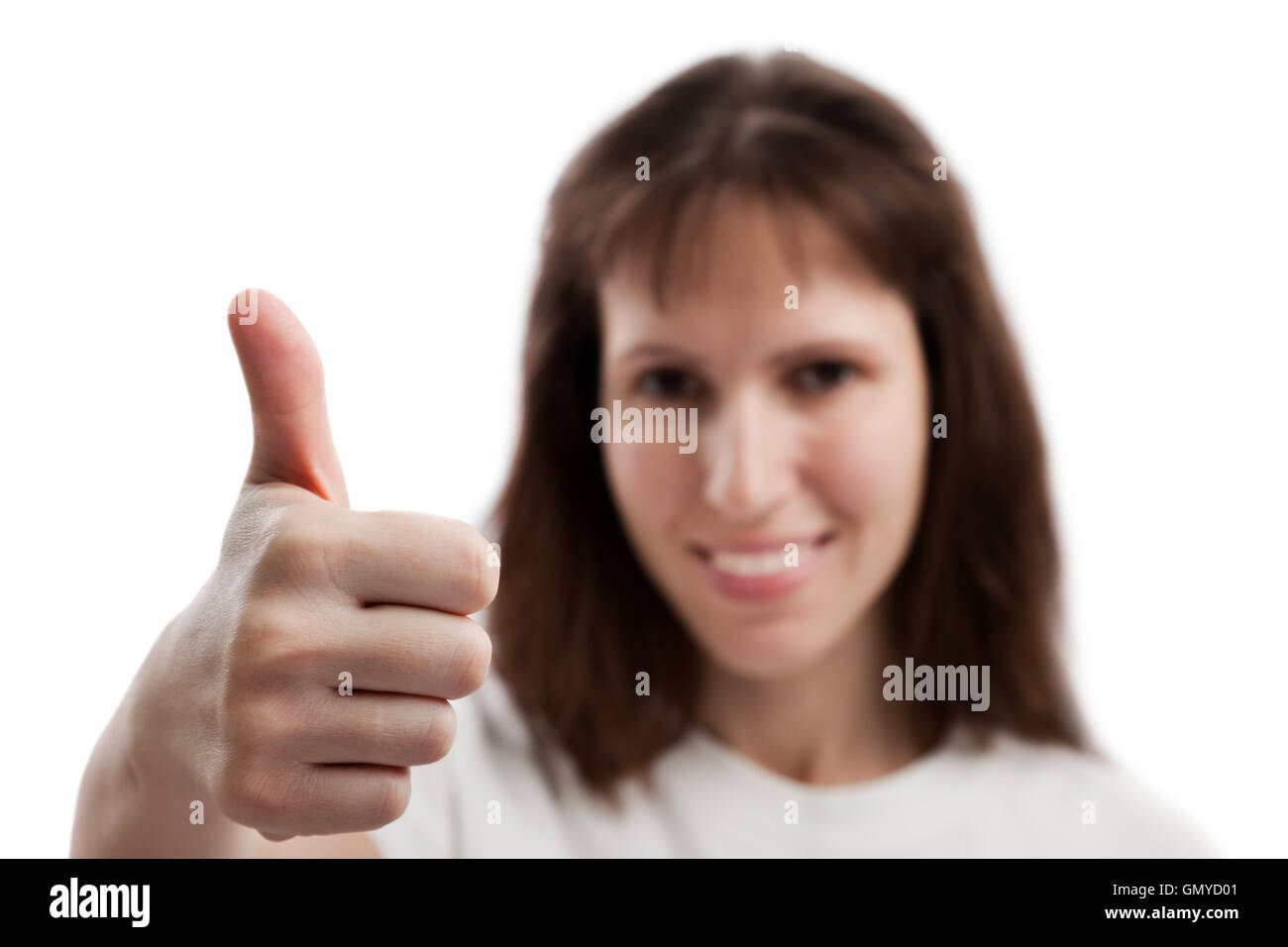 Women gesturing thumb up Stock Photo - Alamy