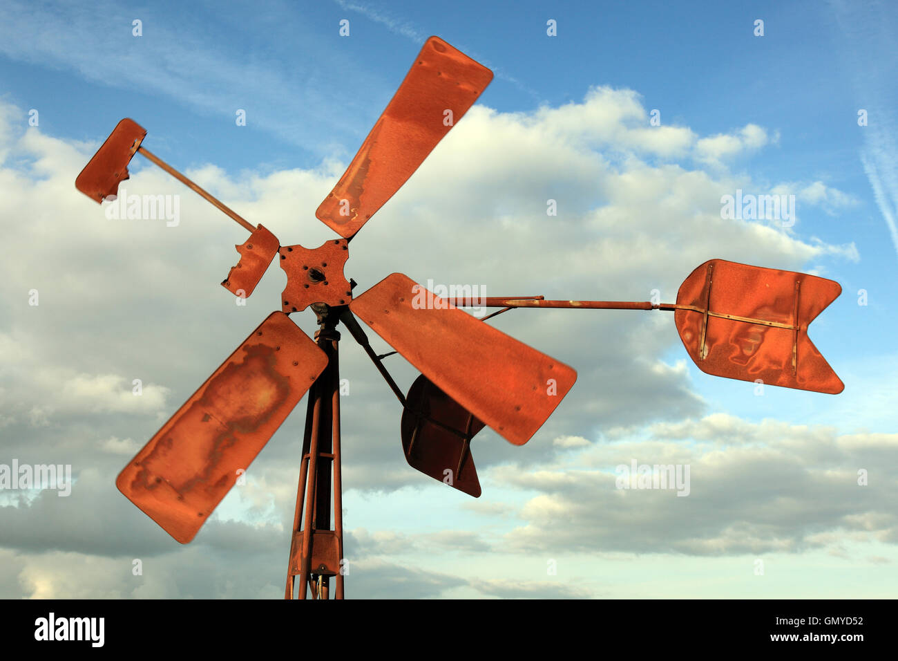Broken and rusty windmill Stock Photo - Alamy