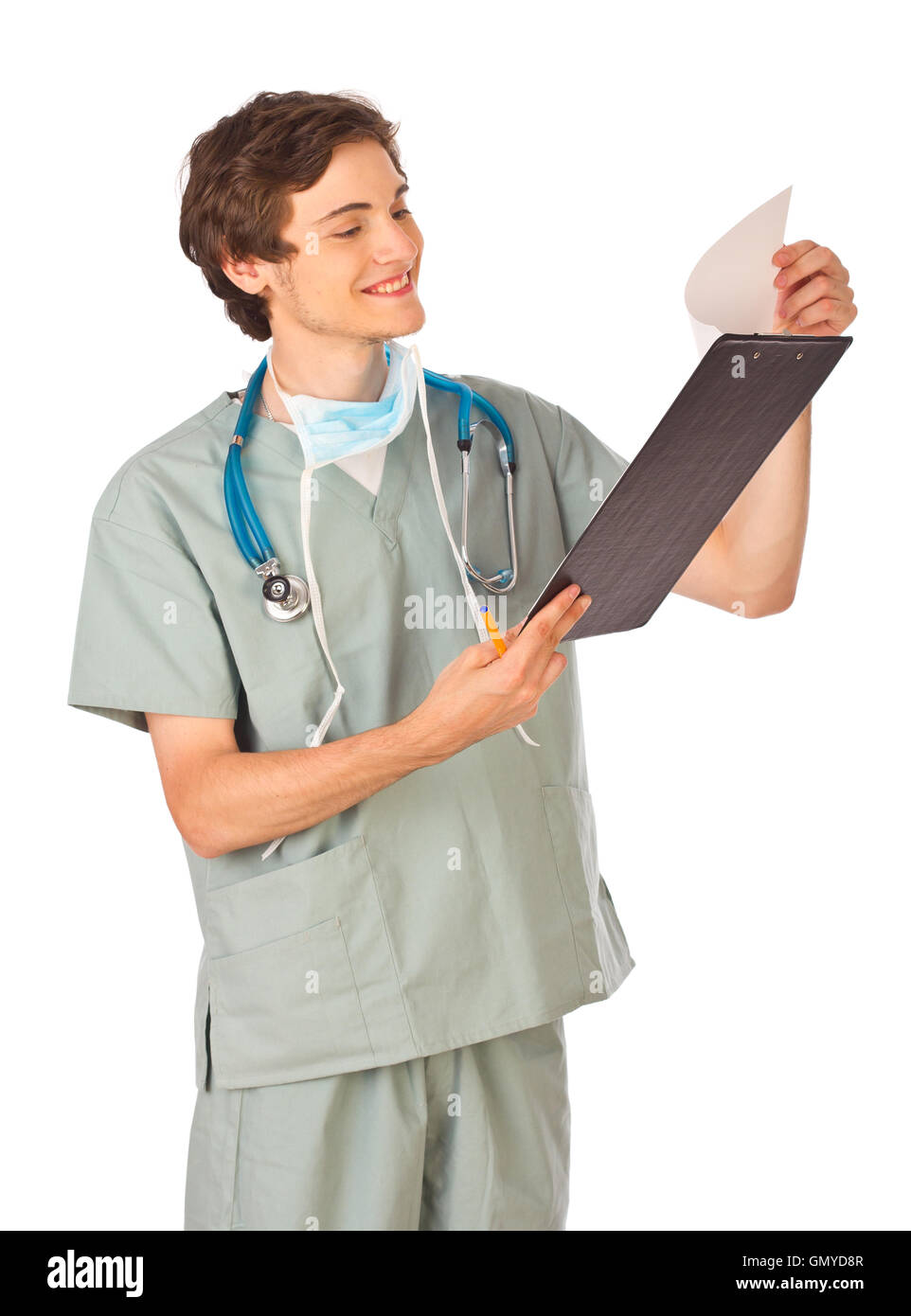 Portrait happy caucasian doctor hi-res stock photography and images - Alamy
