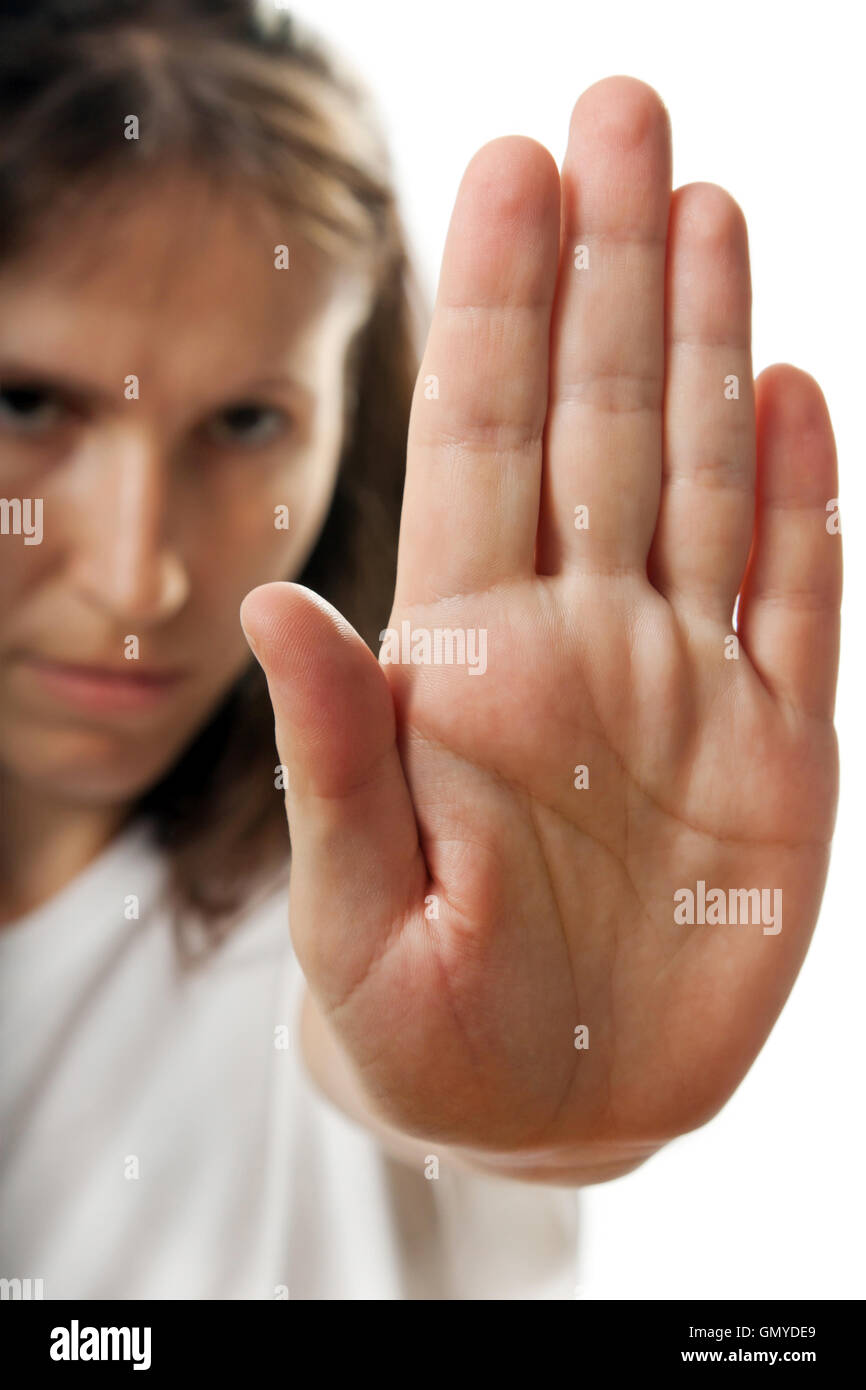Hand hiding face Stock Photo - Alamy