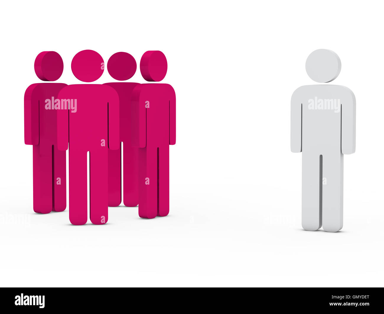 3d business team white success leader pink hi-res stock photography and ...