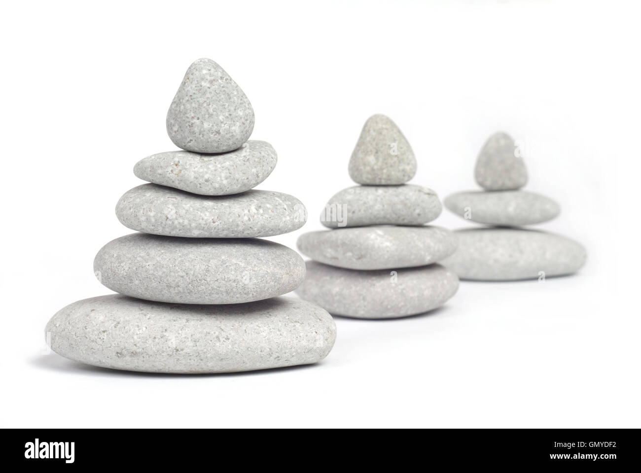 Stone towers isolated on white Stock Photo - Alamy