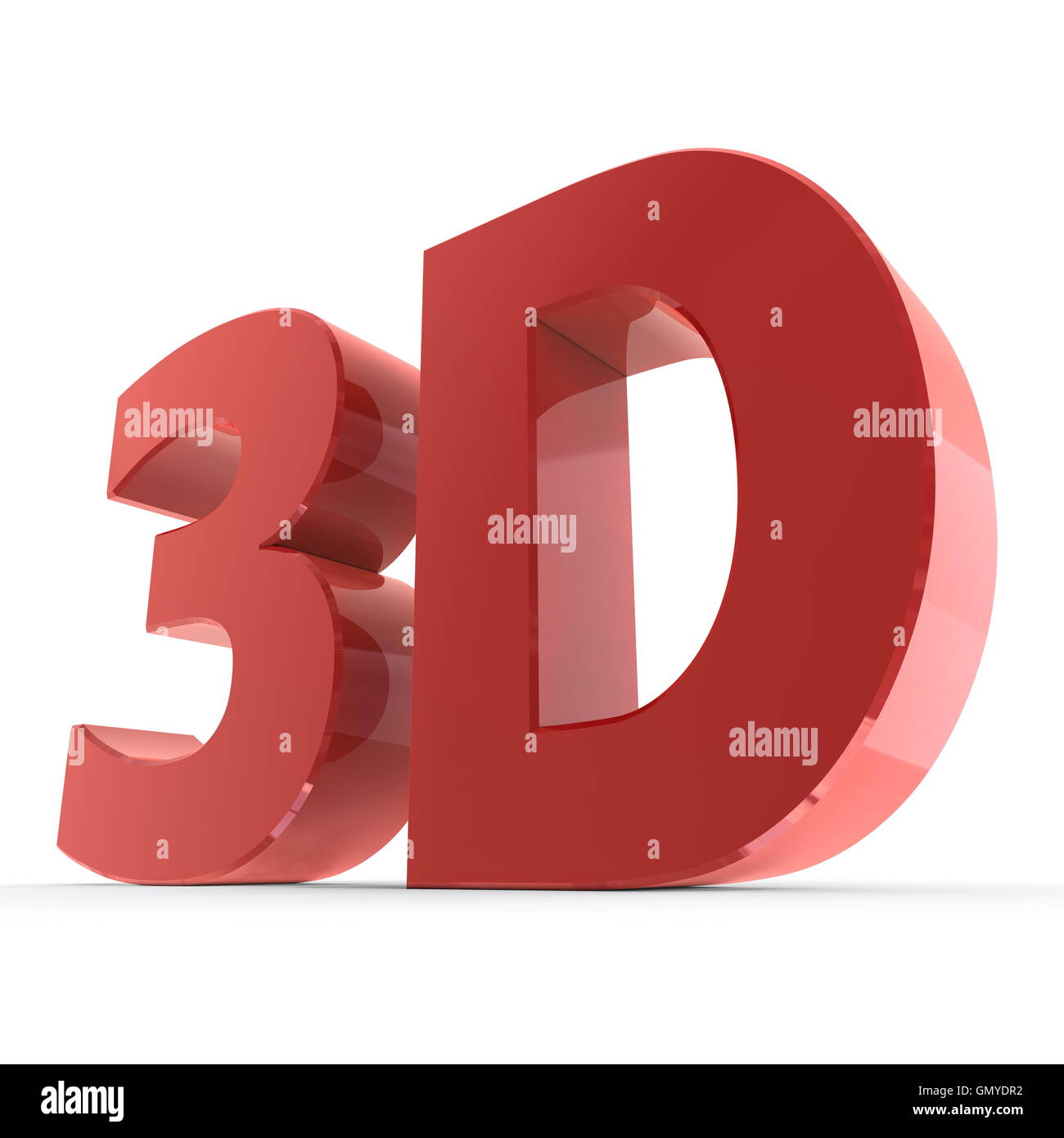 Shiny Word 3D - Glossy Red Stock Photo - Alamy