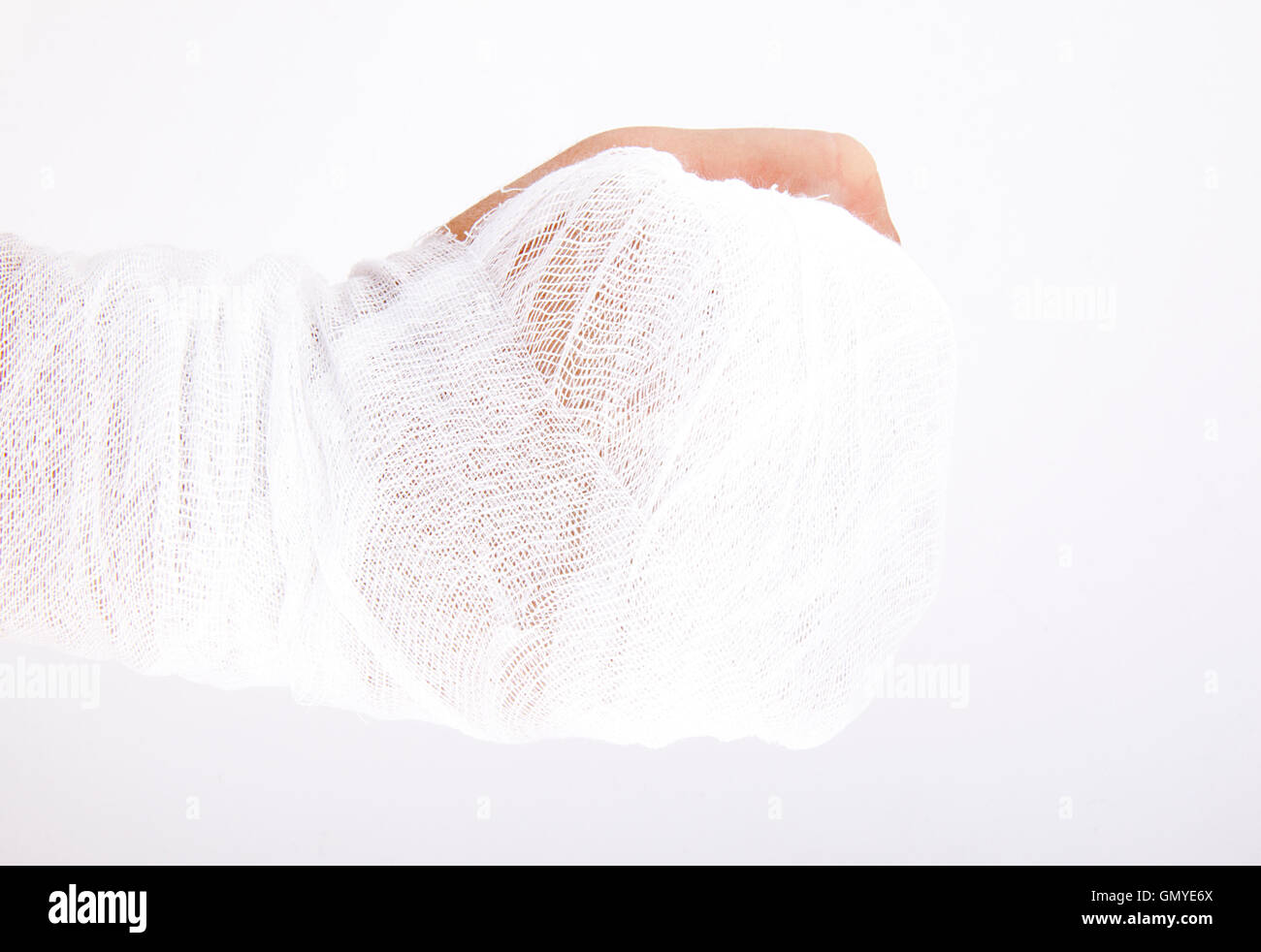 A horizontal image of a men's bandaged hand Stock Photo - Alamy