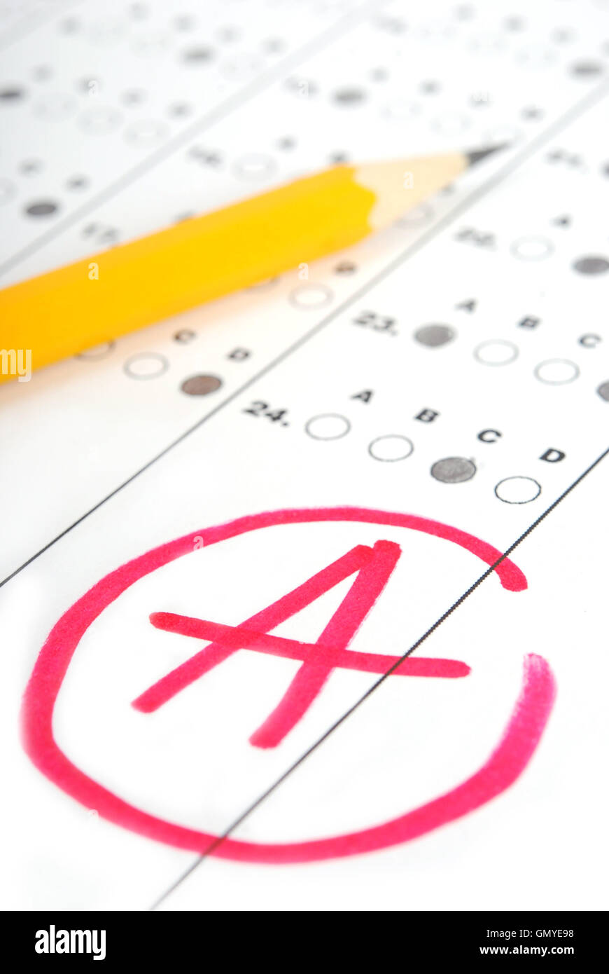 Test paper with result Stock Photo - Alamy