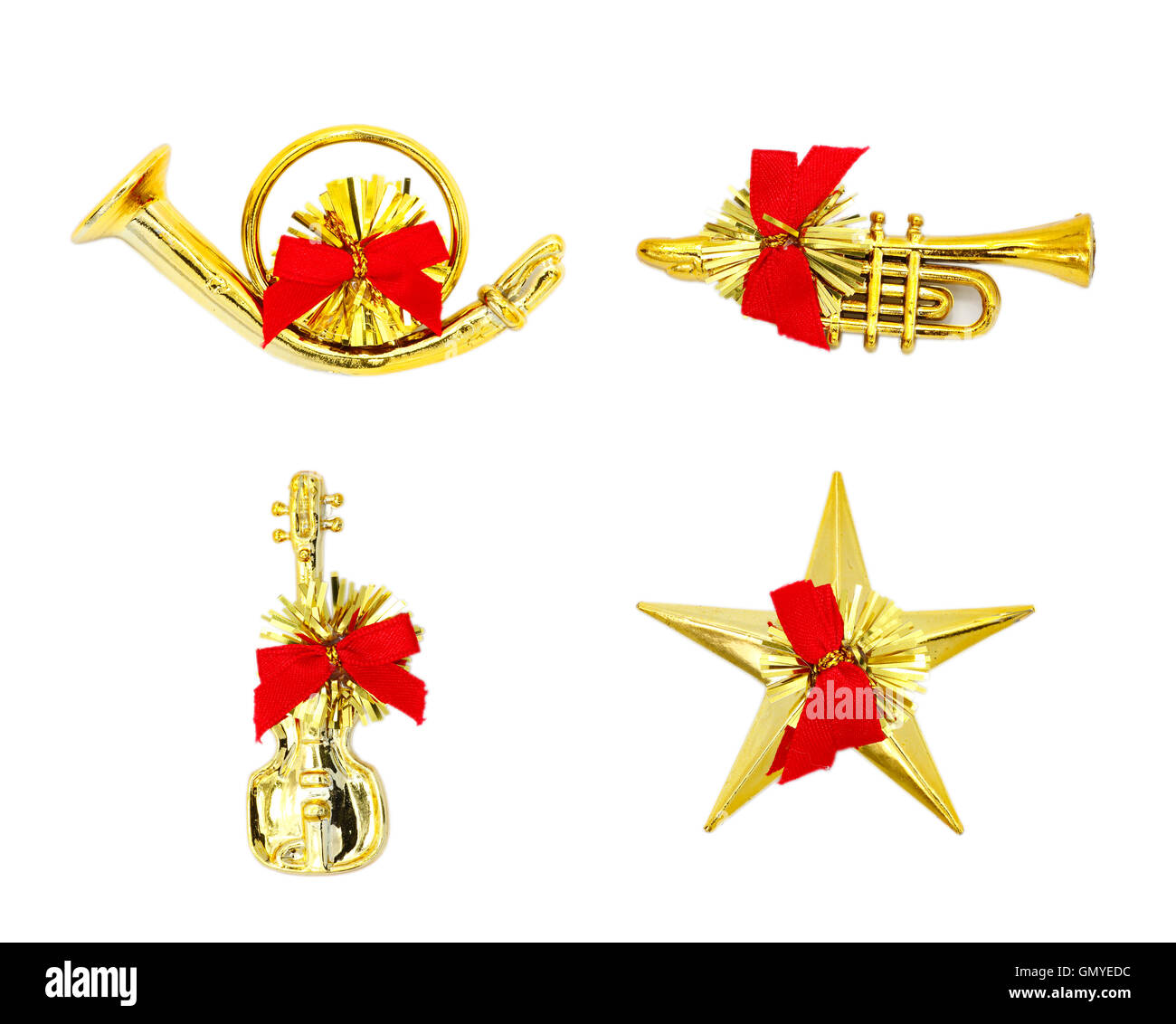 Christmas Instrument on White Background Stock Photo - Alamy