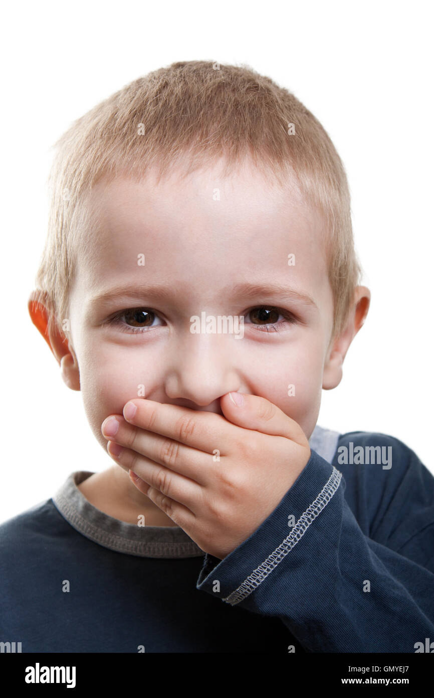 Finger silence sign Stock Photo - Alamy