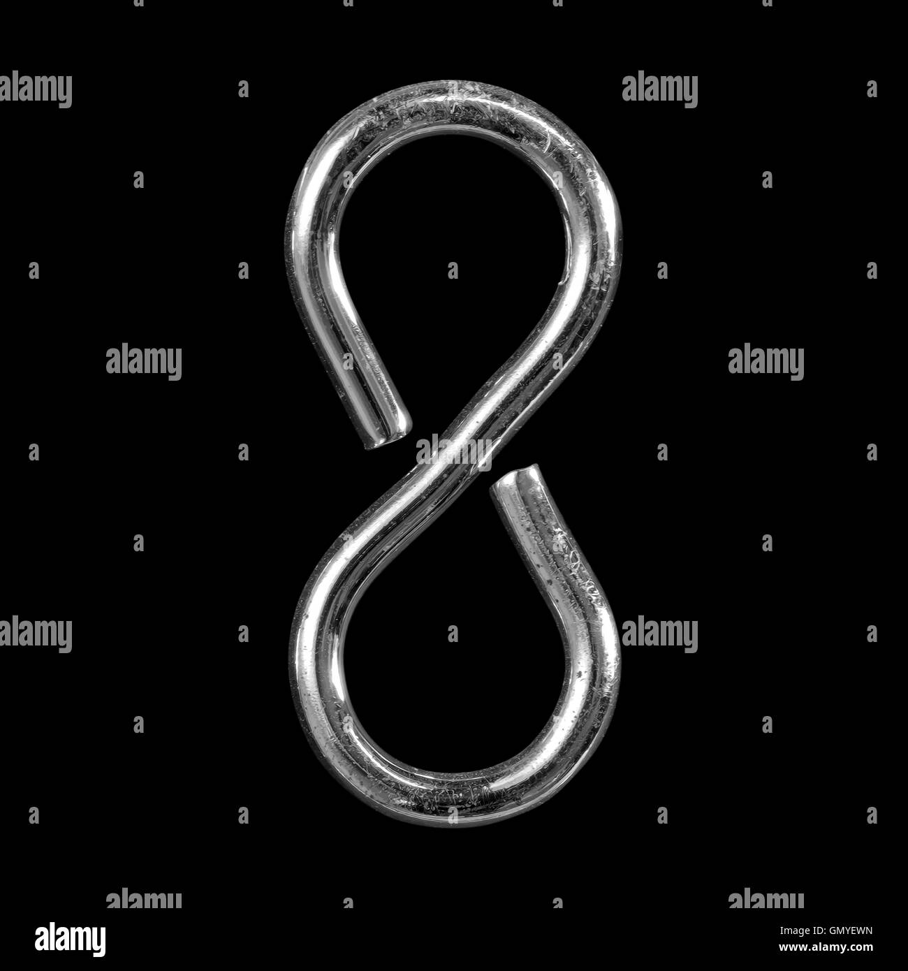 Metal number eight Stock Photo - Alamy