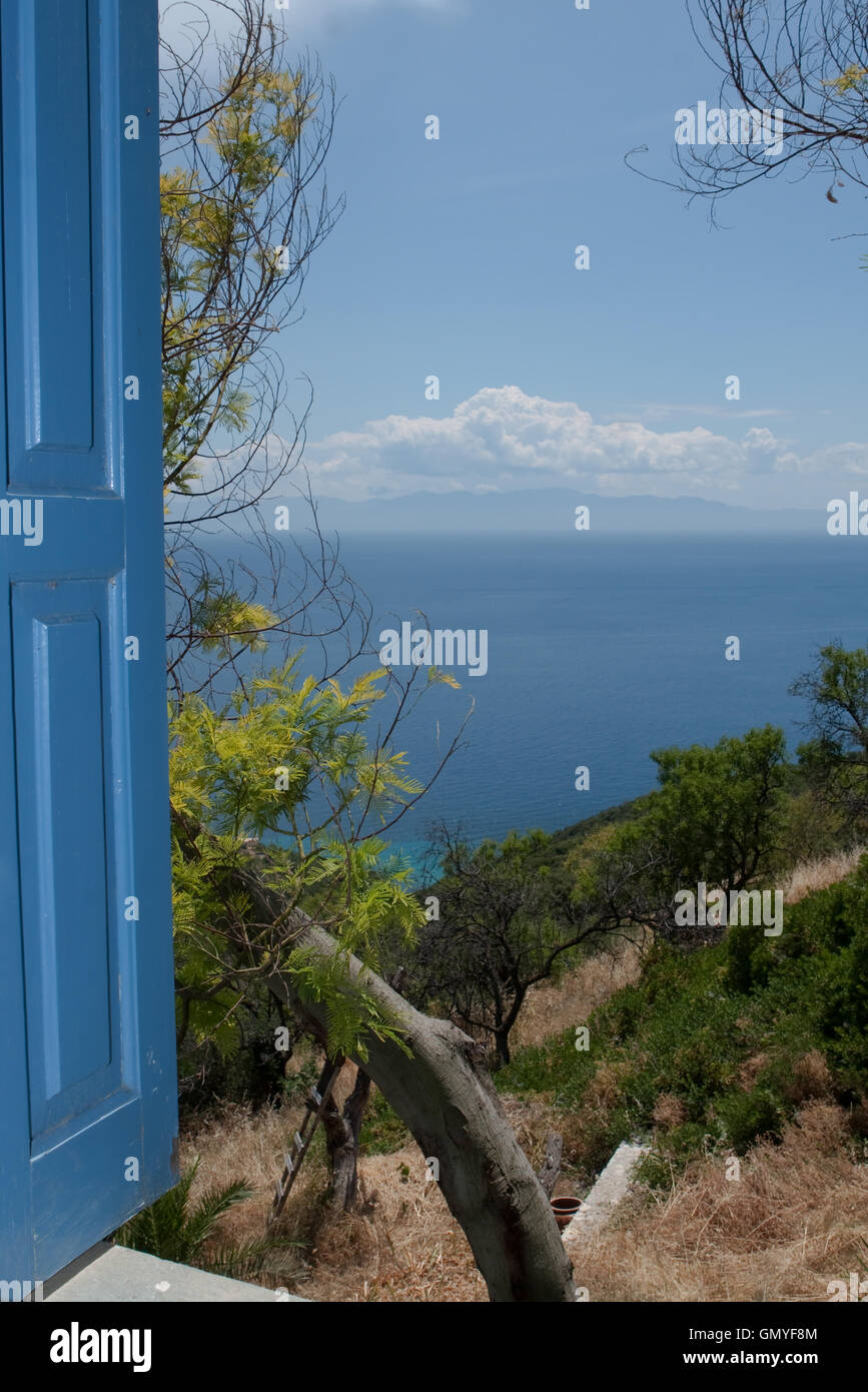 Sea view through veranda hi-res stock photography and images - Alamy