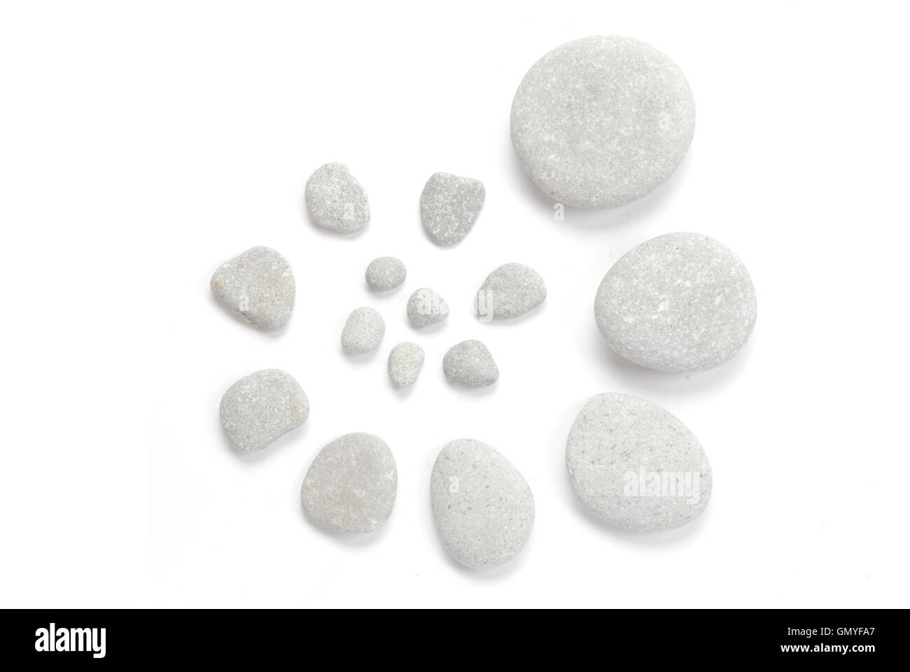 Stones isolated on white Stock Photo - Alamy