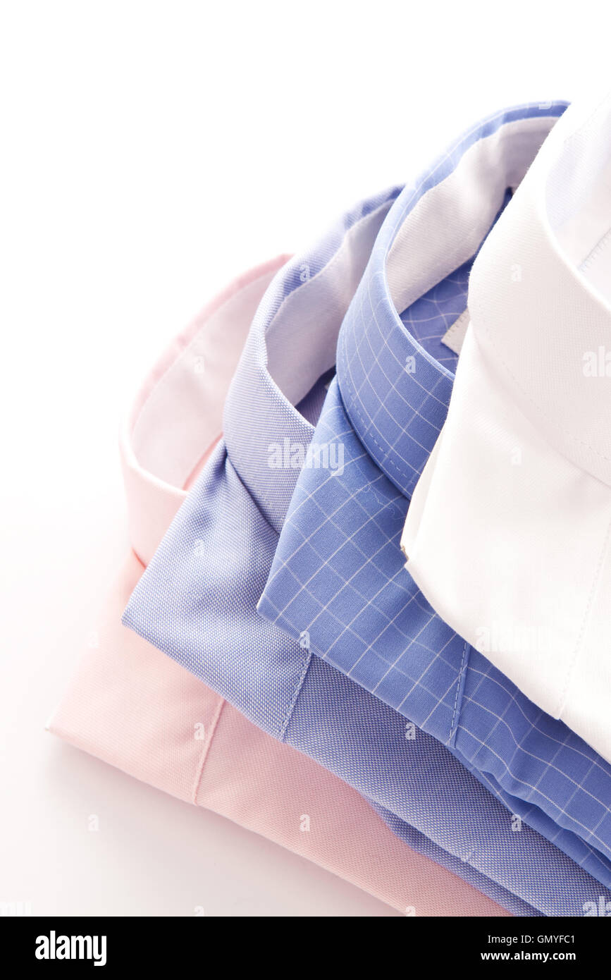 Stack of formal shirts hi-res stock photography and images - Alamy