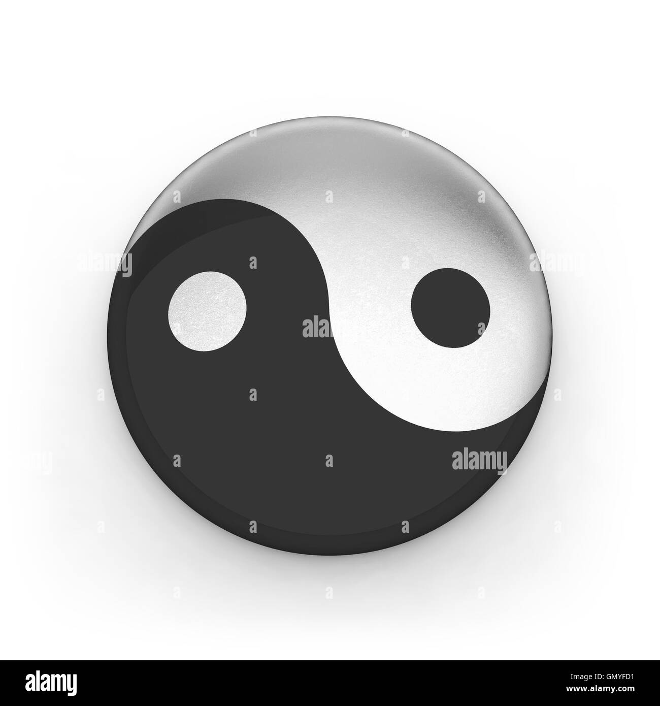 Yin yang metal Black and White Stock Photos & Images - Alamy