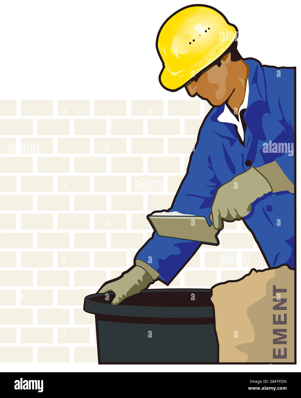 Masons at work Stock Photo - Alamy