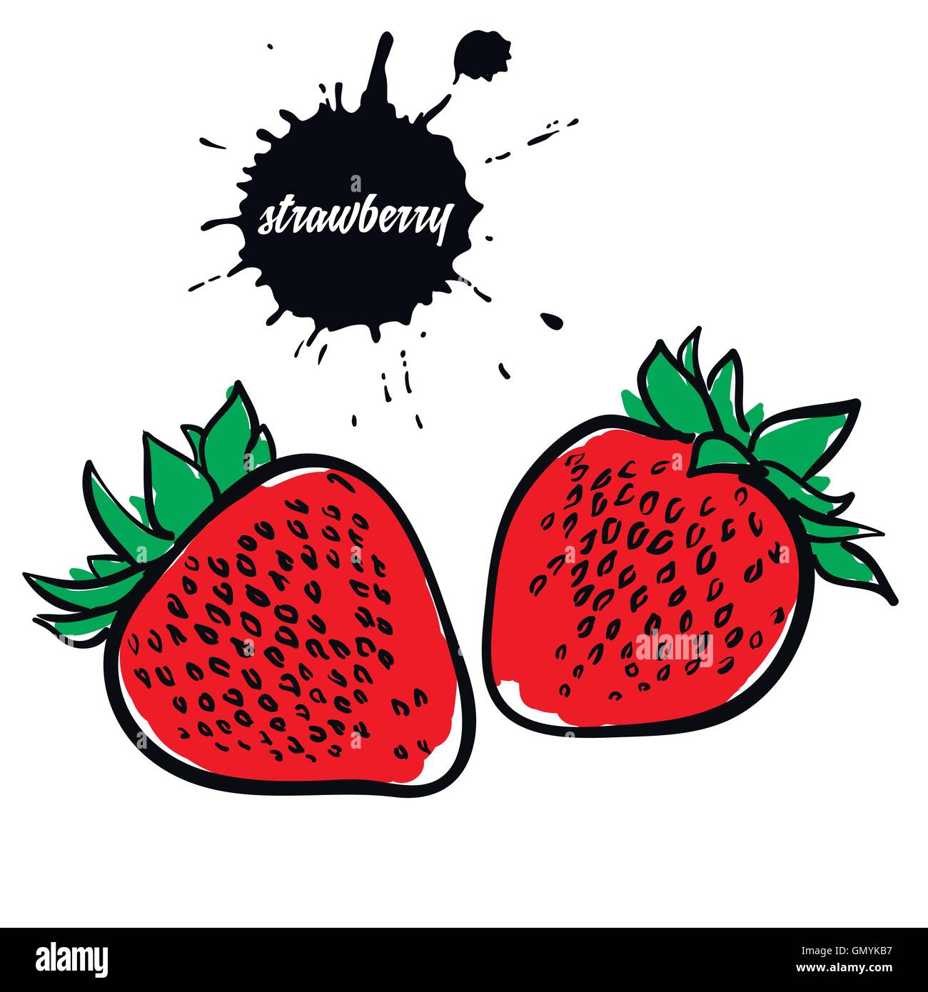 Cold summer berry drink Stock Vector Images - Alamy