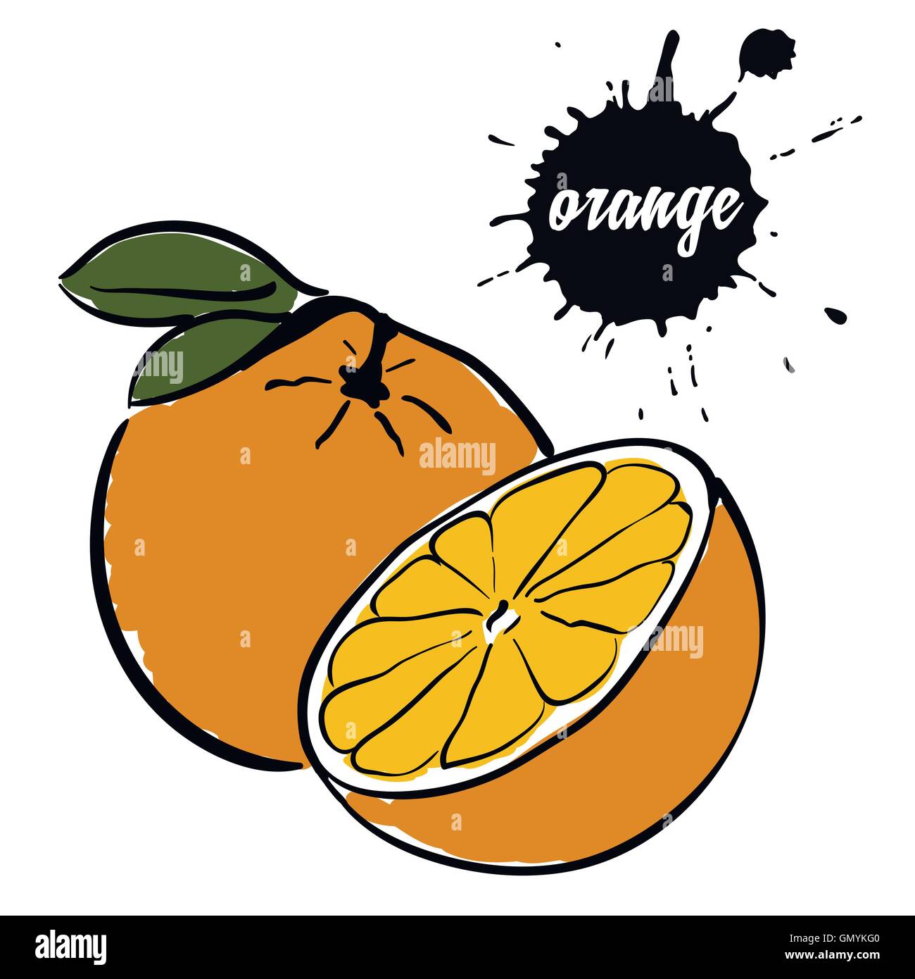 Juicy cut fruit edible Stock Vector Images - Alamy
