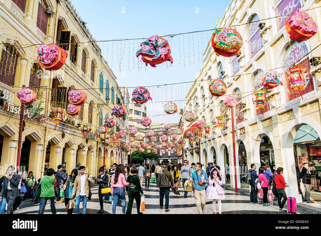 leal senado square famous tourist attraction in central old colonial ...