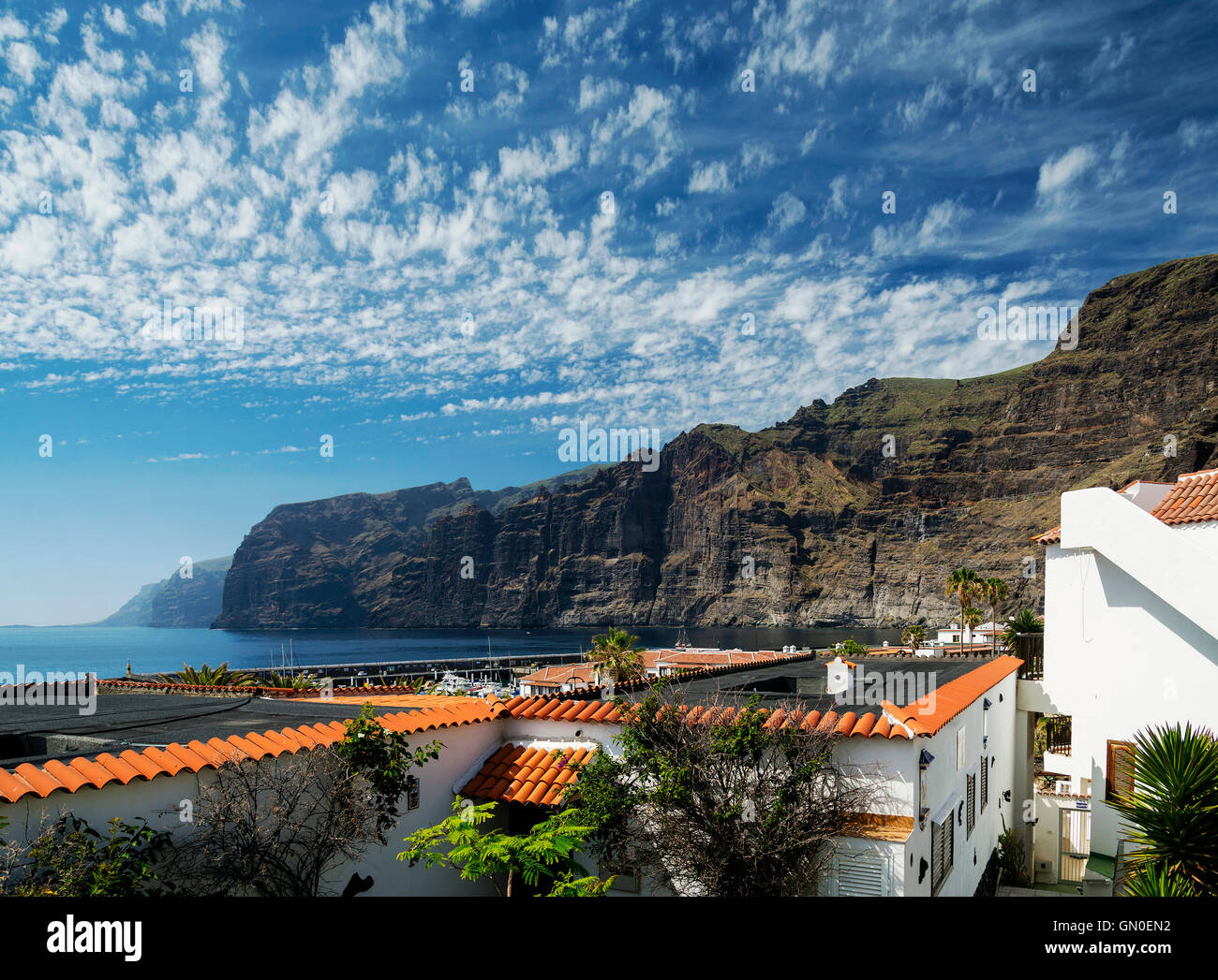 los gigantes cliffs famous landmark and village in south tenerife ...