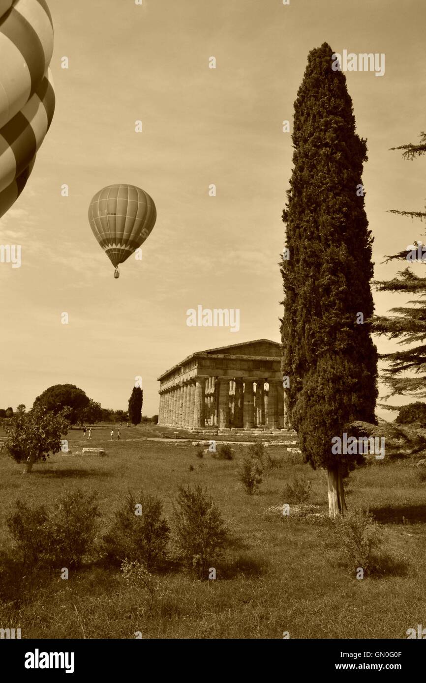 Greek temple with balloons Stock Photo - Alamy