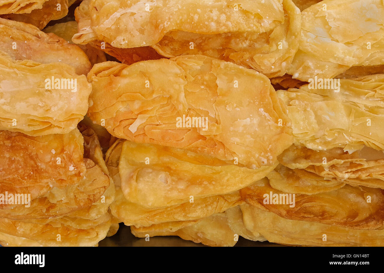 Stack of fried crispy roti Stock Photo - Alamy