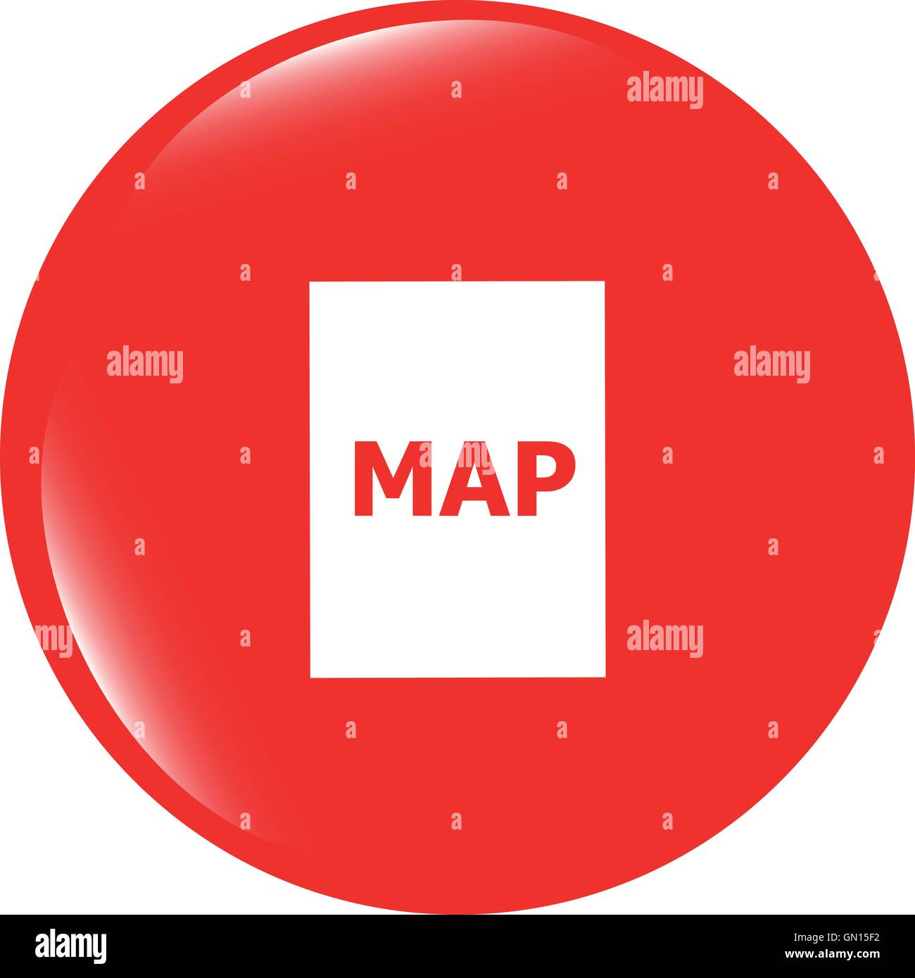 vector map icon web button with map Stock Vector Image & Art - Alamy