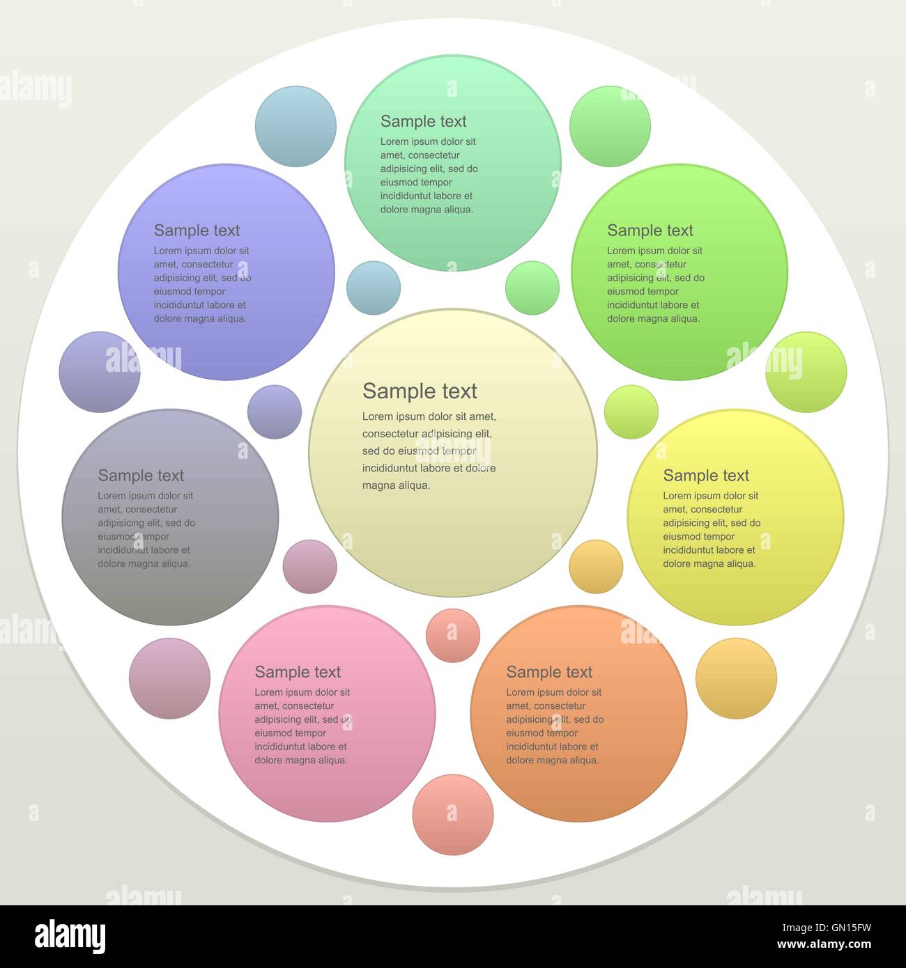 Seven part business infographics template Stock Vector Image & Art - Alamy