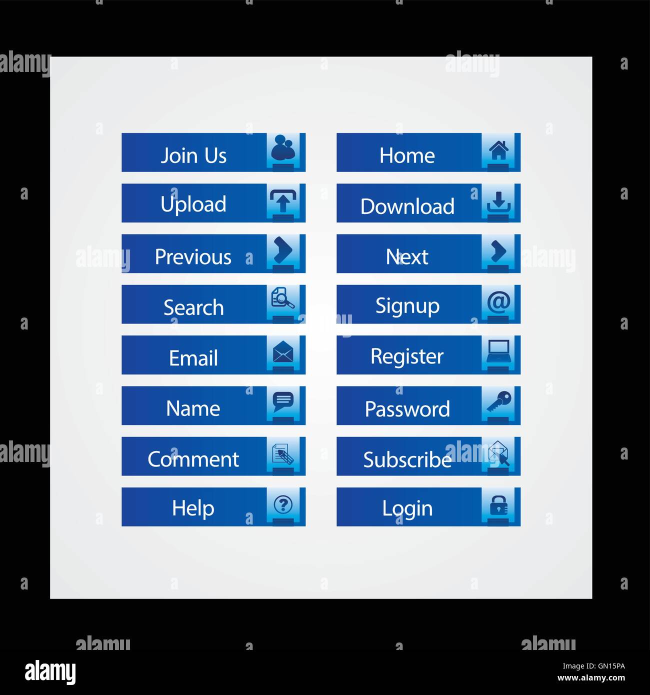 Web Design buttons Theme Stock Vector Image & Art - Alamy