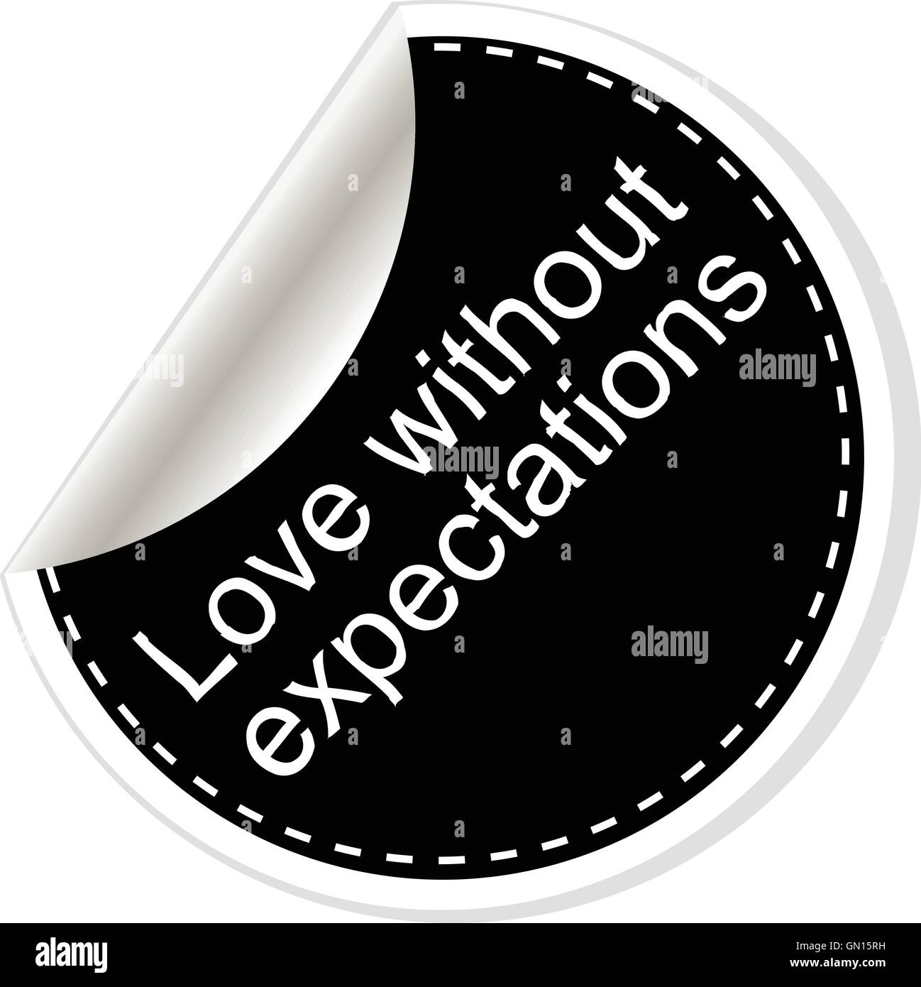 Love without expectations. Inspirational motivational quote. Simple ...