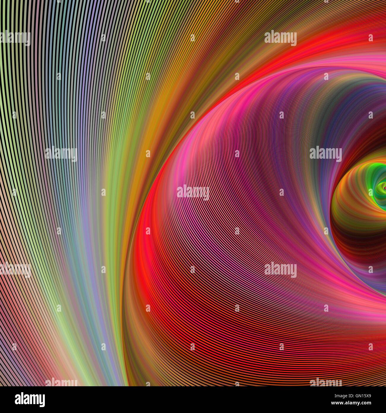 Abstract colorful elliptical geometric digital art Stock Vector Image ...