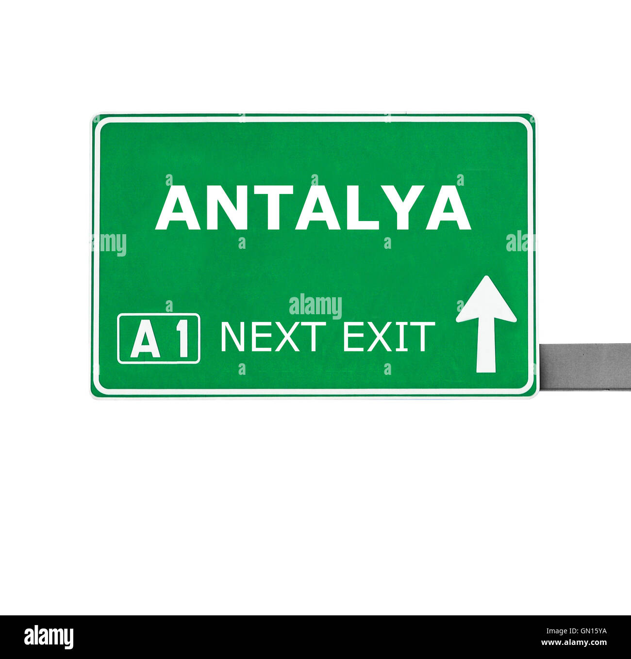 ANTALYA road sign isolated on white Stock Photo - Alamy