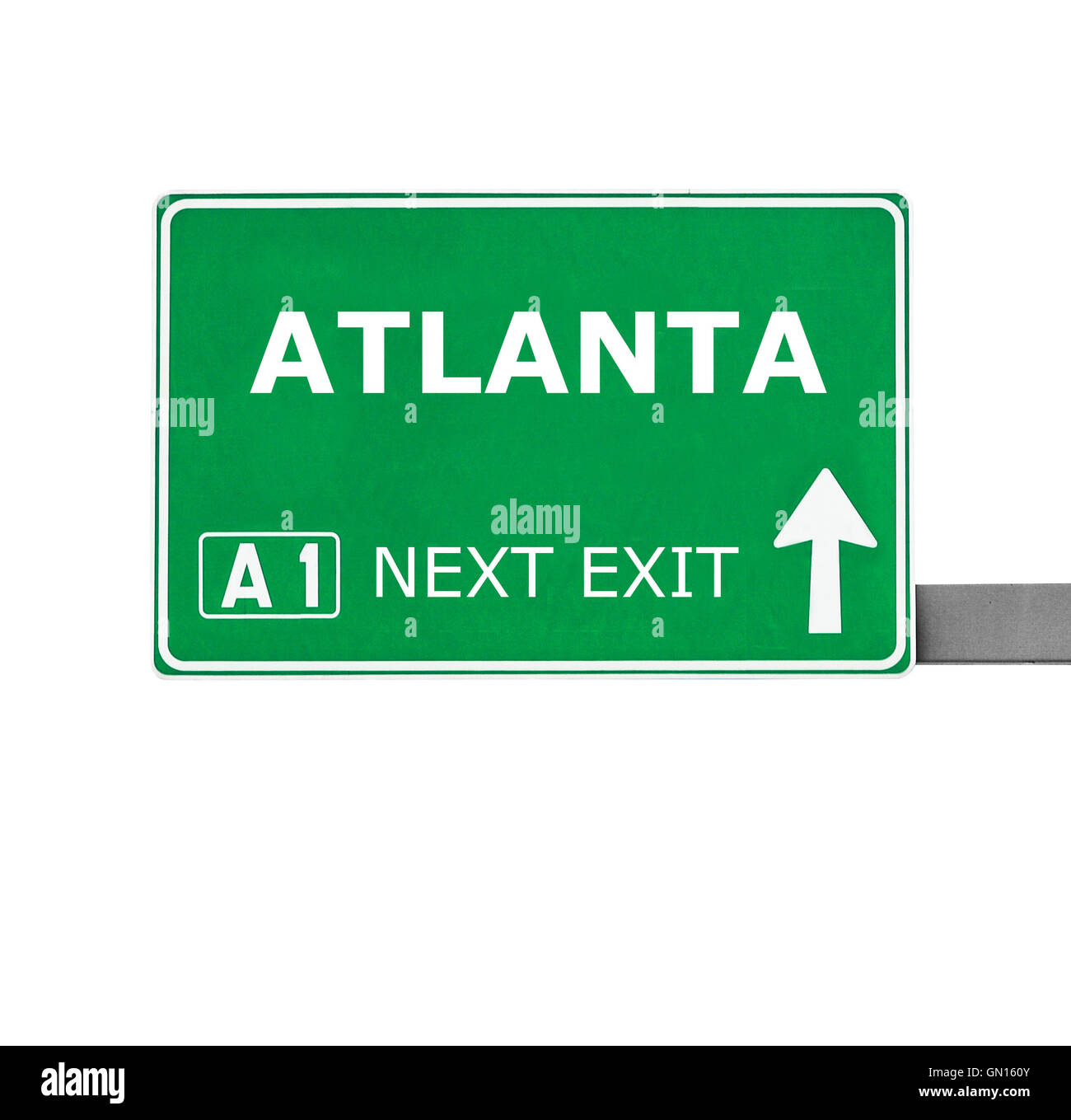 ATLANTA road sign isolated on white Stock Photo - Alamy