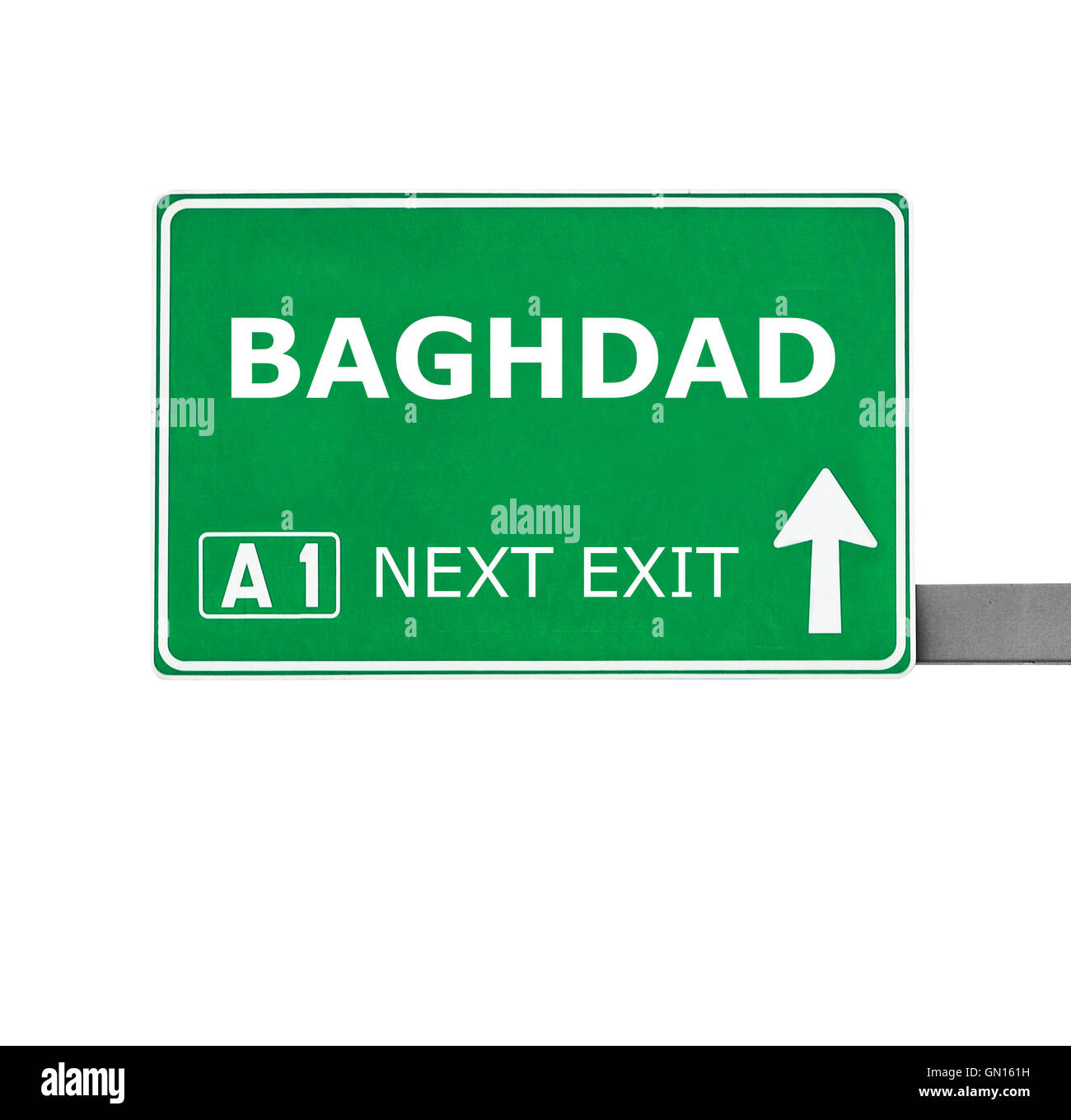 Road sign highway iraq hi-res stock photography and images - Alamy