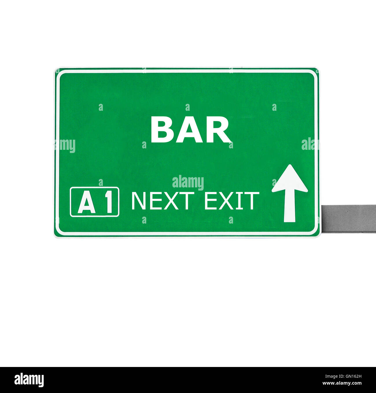 BAR road sign isolated on white Stock Photo - Alamy