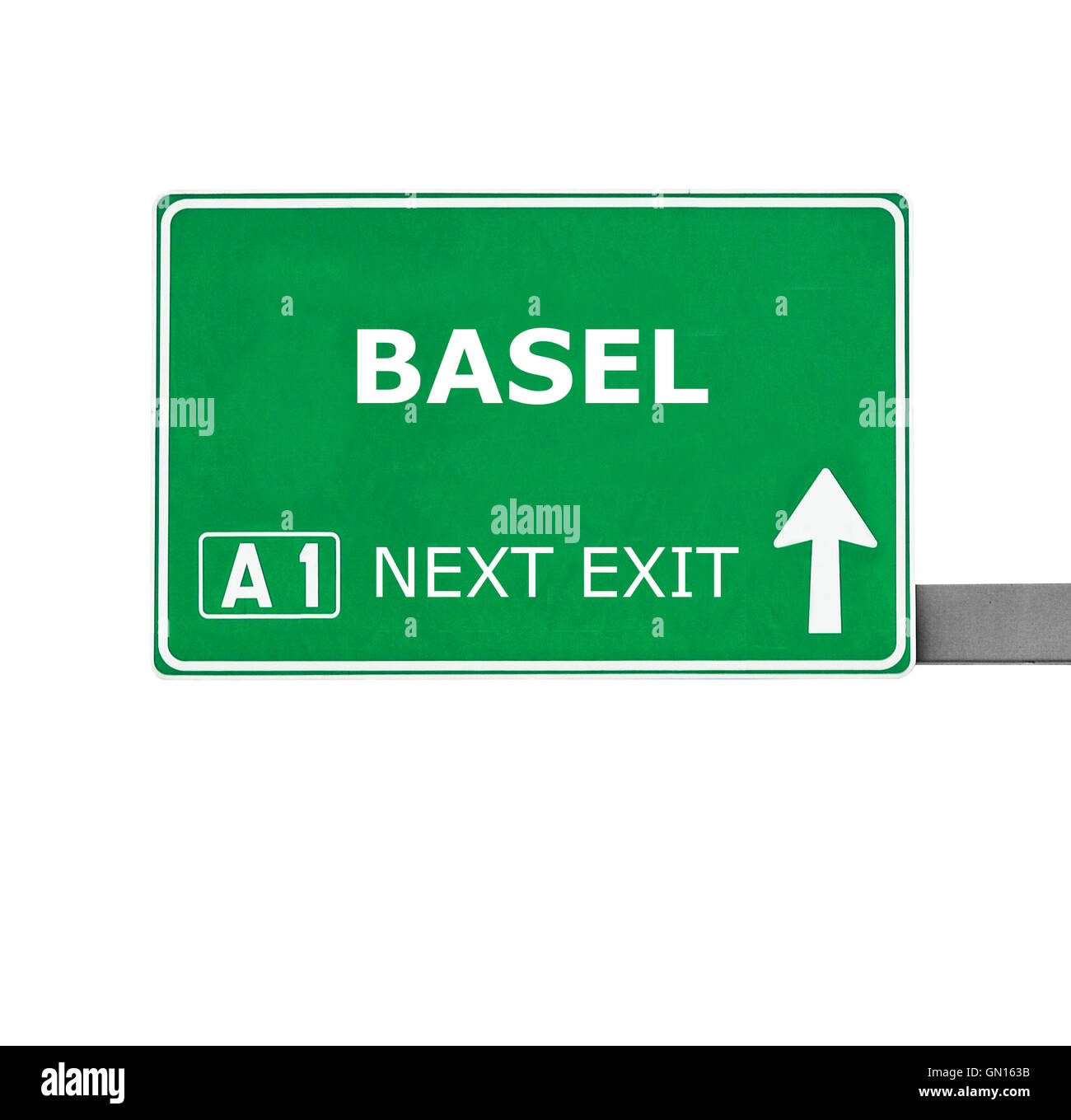 BASEL road sign isolated on white Stock Photo - Alamy