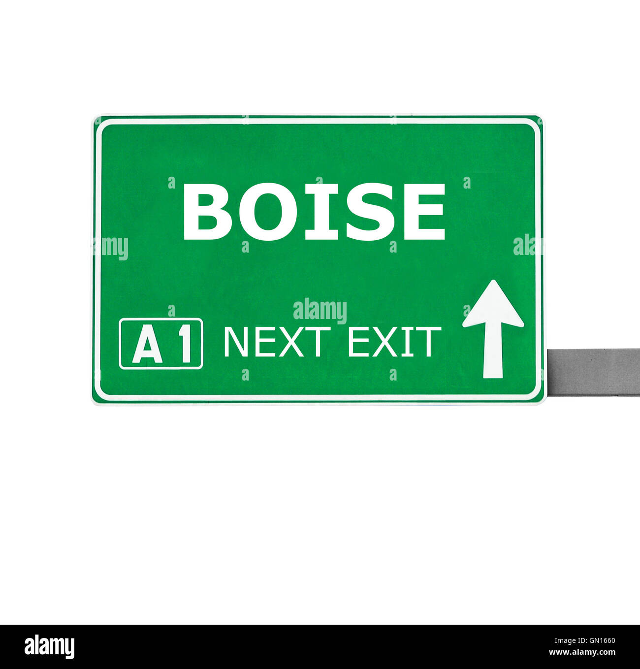 BOISE road sign isolated on white Stock Photo - Alamy