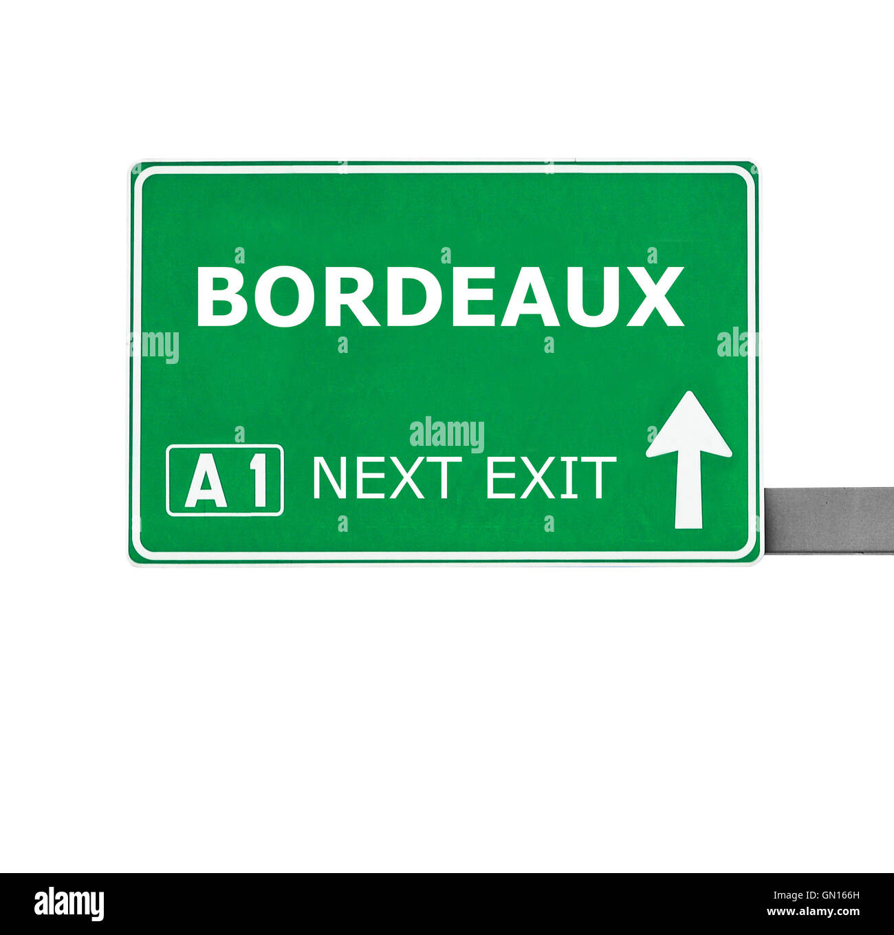 BORDEAUX road sign isolated on white Stock Photo - Alamy