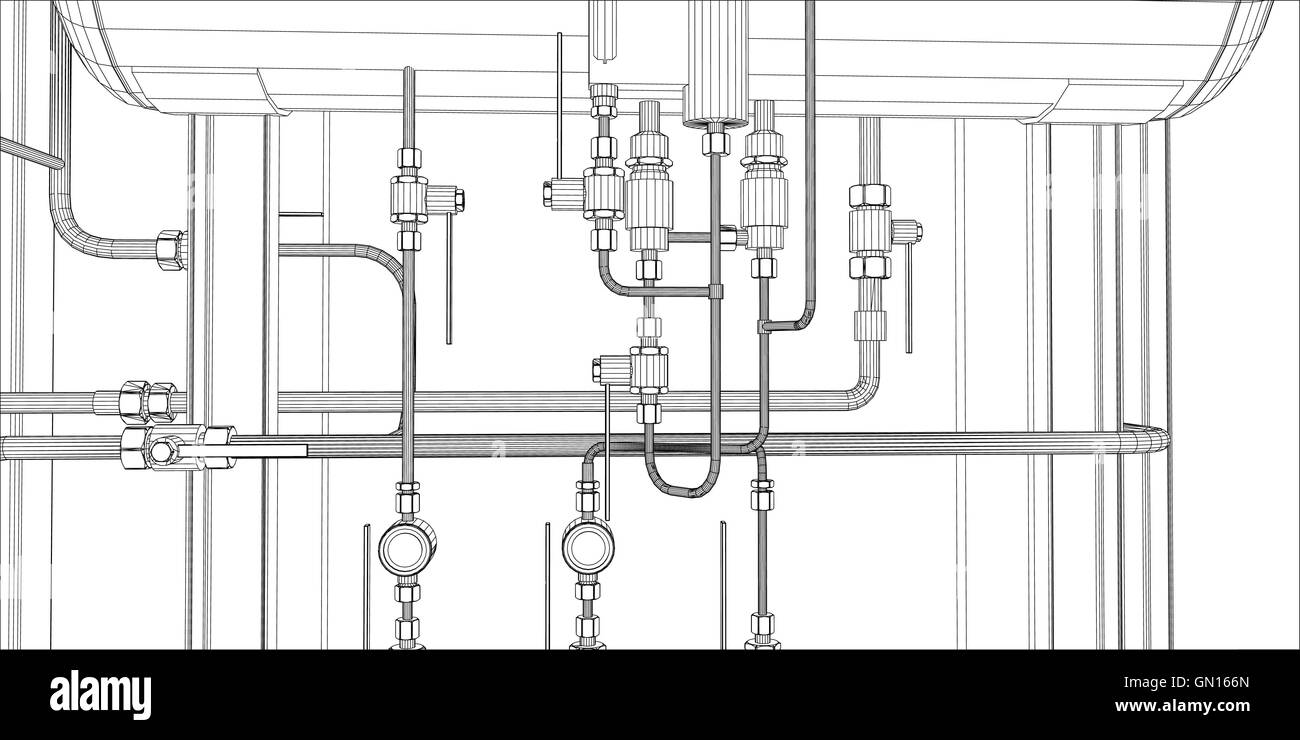 Illustration of equipment for heating system Stock Vector Image & Art ...