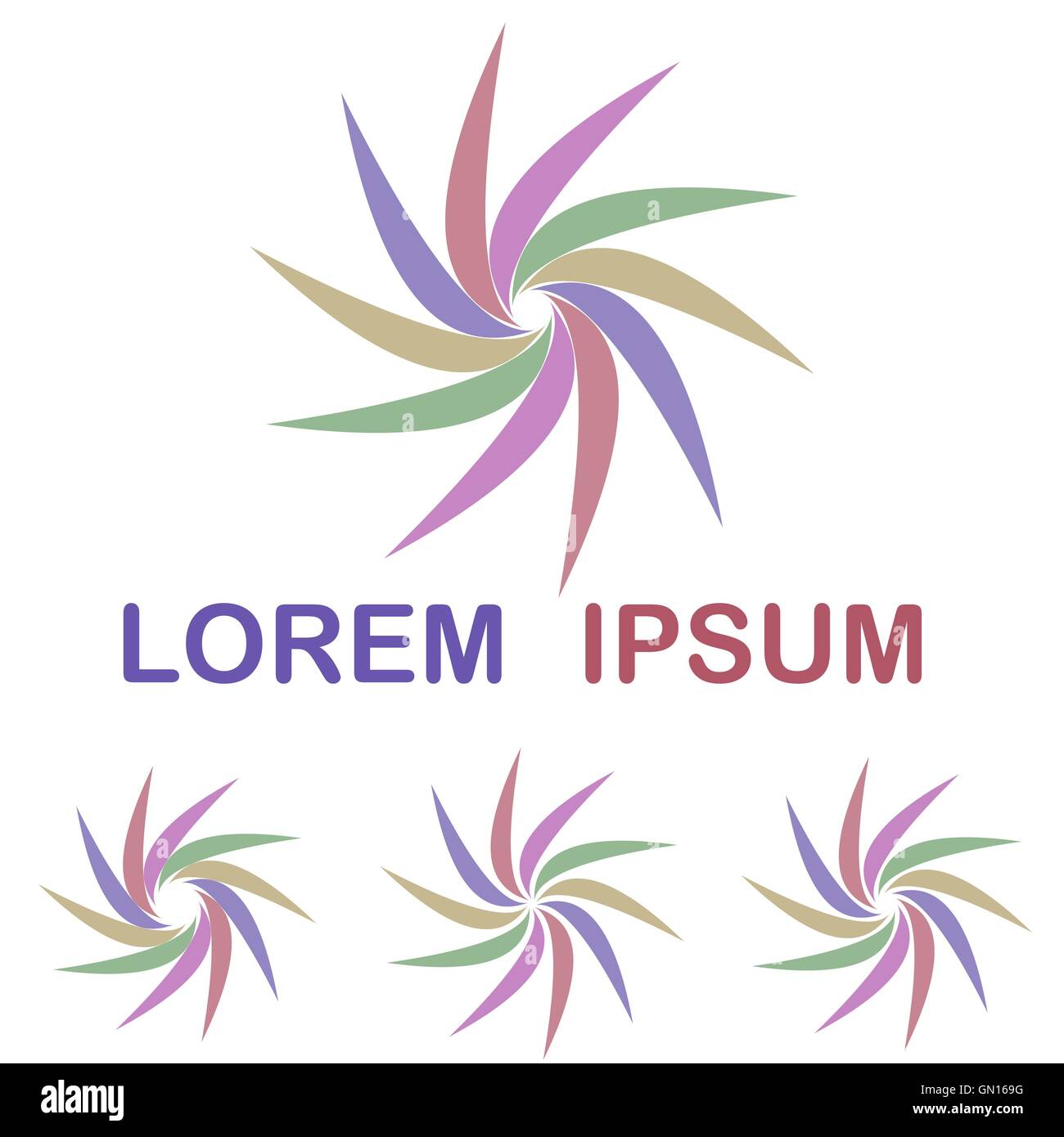 Colorful round logo design set Stock Vector Image & Art - Alamy